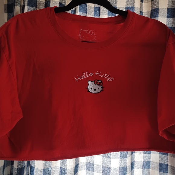 Hello Kitty | Tops | Hello Kitty Embroidered Crop Top | Poshmark